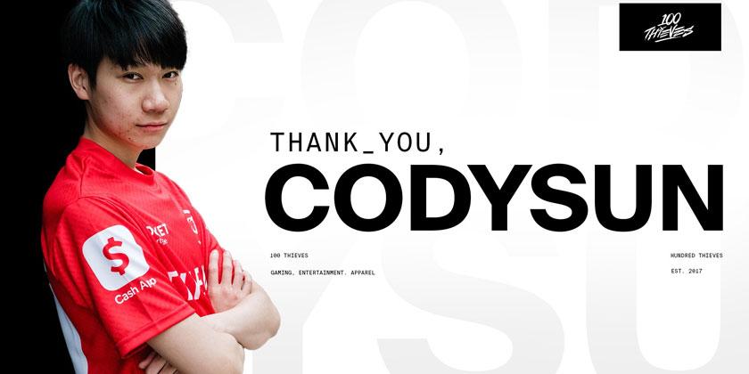 Mercato LoL : Cody Sun et 100 Thieves se séparent