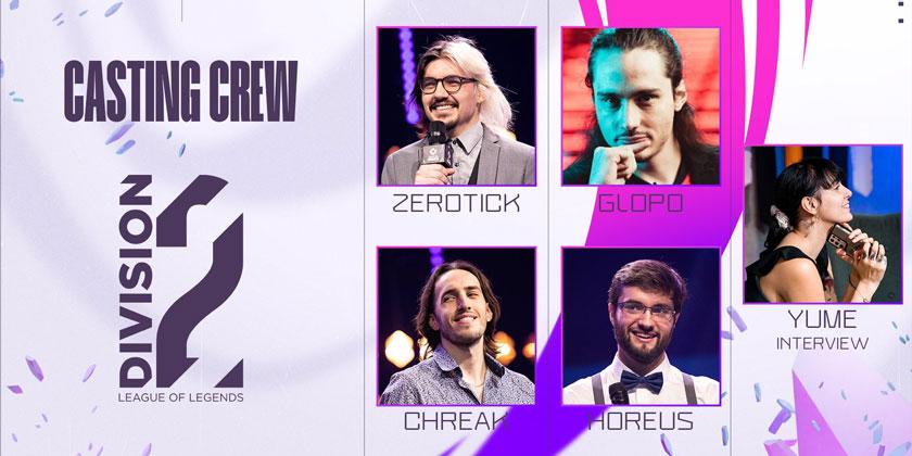 Le casting crew et l'agenda de la première semaine de la LFL Div.2
