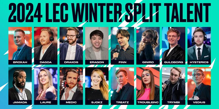Riot Games présente le On-Air talents du LEC Winter Split 2024