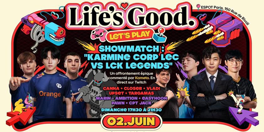 LG Let’s Play : showmatch Karmine Corp vs LCK Legends
