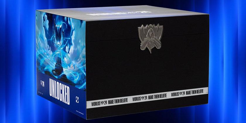 Le merch spécial Worlds 2024 avec l'édition collector Worlds Unlocked 2024